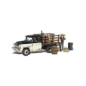 Henry's Haulin 1955 Chevy Truck w/Figure & Acc. N Scale Woodland