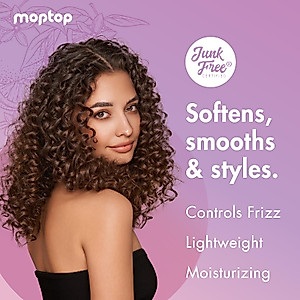 MopTop Curly Hair Custard Gel for Waves, Coils & Kinks - Anti-Frizz Curl Moisturizer, Definer & Lightweight Activator with Aloe, Great for Dry Hair, 8oz