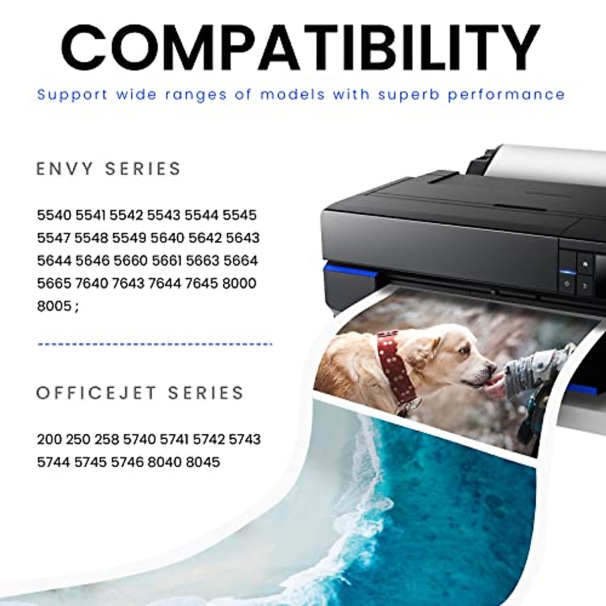 62XL Black/Tri-Color Ink Cartridges Replacement for HP 62 Ink 62XL Combo (2 Pack) Work with Envy 5640 5660 5540 7640 5661 5542 5642 5643 5661 7643 7645, OfficeJet 200 250 5740 5741 5745 5746 Printer