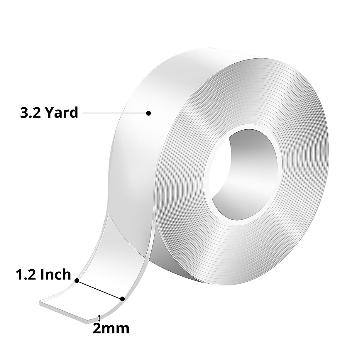Mr. Pen- Double Sided Tape, 1.2 Inch, Transparent, Double Sided Tape for Walls, Double Sided Adhesive Tape, Mounting Tape, Adhesive Tape, Two Sided Tape, Double Stick Tape, Double Face Tape