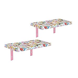 Disney Princess 1970s Style Small Floating Wall Mounted Shelves | Wood Shelf & Display Mount for Bedroom & Office Decor | 12x6 Wooden Shelving for Hanging Books & Toys in Kids Playroom & Nursery Walls