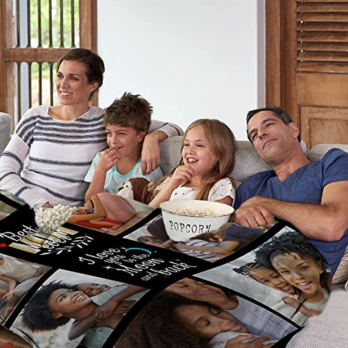 Lcyawer Customized Mother's Day Birthday Gifts, Custom Blanket with Photo, Personalized Blanket with Picture Collage, Unique Gifts for Mom from Daughter Son Husband, Valentines Day