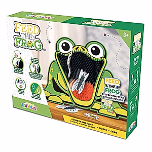 Franklin Sports Feed The Frog Kids Target Game - Fun Interactive Game for Indoor and Outdoor - Play with Friends and Family - Includes Frog Target, 3 Flies and 1 Bee