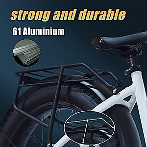 Fat Tire Electric Bike 750W 48V 15Ah BAFANG Hub Motor LG Cell Removable Downtube Integrated Battery 26”×4" High Rise Handlebar Mud Guard Rear Rack 28MPH Road City Shimano 7 Speed UL Ebike for Women