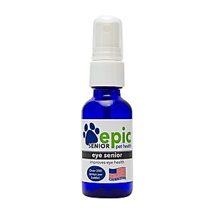 Epic Pet Health Eye Senior - All Natural Liquid Spray Supplement for Older Pets - Stop The Aging Process - Better Eyesight - Mist Over Eyes and Put in Food & Water (1 oz)