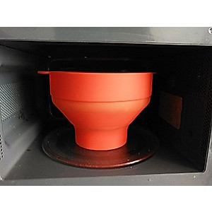 Silicone Microwave Popcorn Popper with Lid for Home Microwave Popcorn Makers with Handles Collapsible Popcorn Bowl