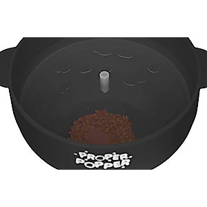 The Original Proper Popper Microwave Popcorn Popper, Silicone Popcorn Maker, Collapsible Bowl BPA Free & Dishwasher Safe - (Black)