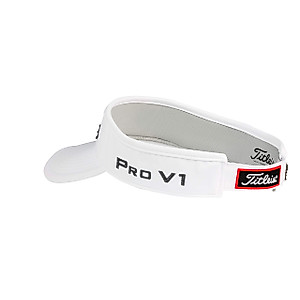 Titleist Men's Tour Performance Golf Visor, White/Charcoal, One Size