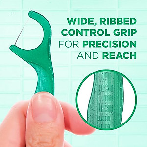 GUM Professional Clean Floss Picks - Extra Strong Shred-Resistant Floss, Easy Grip Handle - Dental Flossers for Adults - Fresh Mint Flavor, 40ct (6pk)