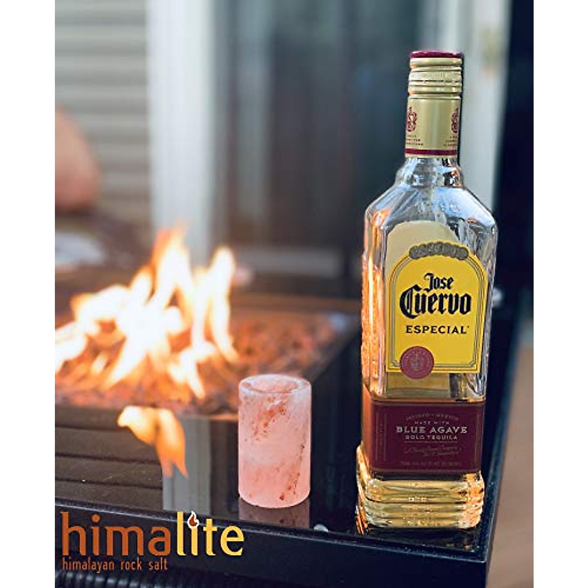 Natural Authentic Pink Himalayan Salt Rock Crystal Shot Glasses Set of 4-3 Inch Shooters - Himalite Bottom, 1 Fluid Ounces