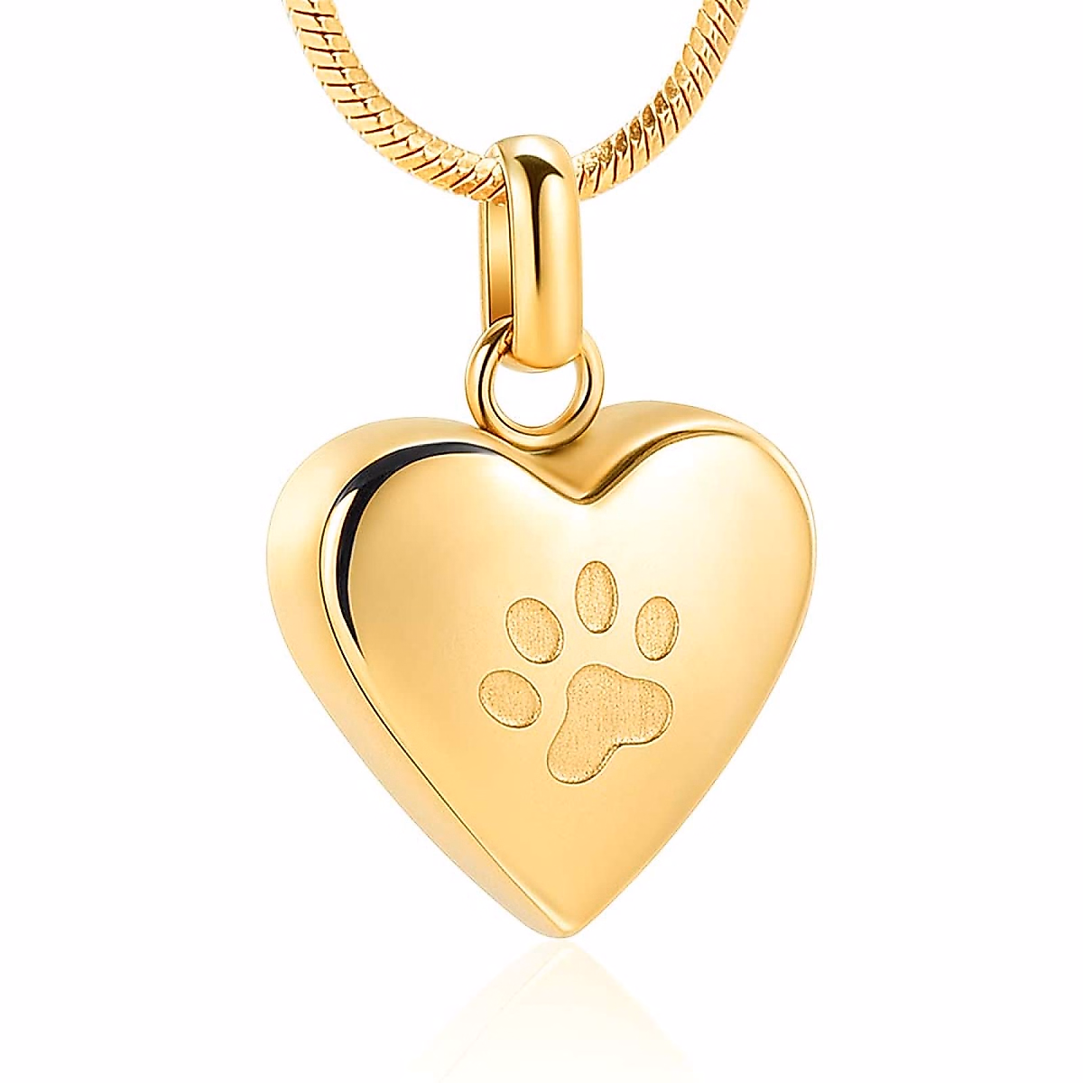 jjshily Pet Cremation Jewelry For Ashes Pendant Paw Print Pet Heart Urn Necklace Memorial Keepsake Jewelry For Pet/Dog's/Cat's Ashes