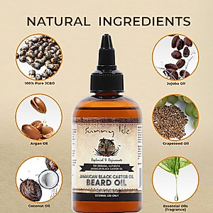 Sunny Isle Jamaican Black Castor Oil Beard Oil, 4 Fl Oz
