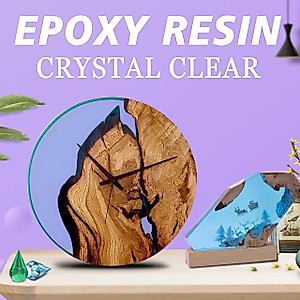 alida 1 Gallon Crystal Clear Epoxy Resin, Resin Epoxy Table Top, No Yellowing & No Bubbles, Self Leveling 1:1 Mix for DIY Jewelry, Tumbler, Art Casting Resin Epoxy Resin Kit