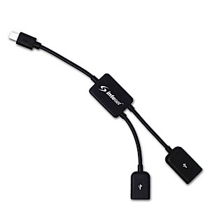 Inteset USB 2.0 & Micro USB OTG Y Cable for Controlling The F-TV Stick, Pendent, or Cube, Supports Wireless Keyboards and The IReTV for Universal Remote Control. (IReTV not Included)