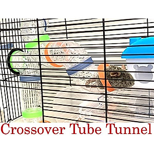 New 3 Level Sparkle Clear Transparent Syrian Hamster Mice Mouse Rat Cage with Large Top Running Ball