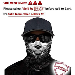 TERNNK Seamless Neck Gaiter Shield Scarf Bandana Face Mask Seamless UV Protection for Motorcycle Cycling Riding Running Headbands