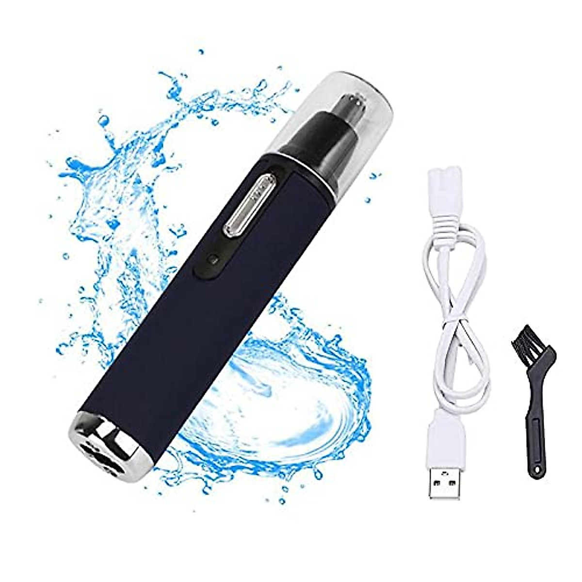 Electric Ear Neck Nose Hair Trimmer Eyebrow Trimmer Implement Shaver Clipper Shaver Man Woman Clean Trimer Razor Remover Kit IPX7 Waterproof Dual Edge Blades for Easy Cleansing (BLACK)