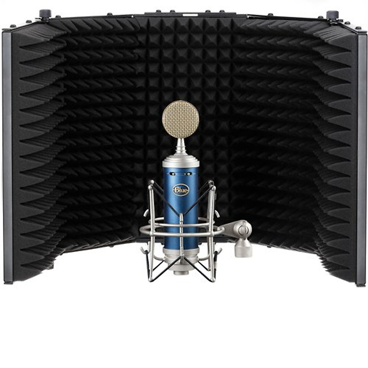 Blue Bluebird SL Large-Diaphragm Condenser Studio Microphone with Auray RF-5P-B Reflection Filter and RFMS-580 Reflection Filter Tripod Mic Stand Bundle