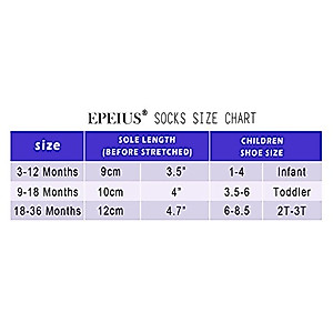 EPEIUS 5 Pair Pack Baby Girls Boys Uniform Knee High Socks Infants Baby Tube Ruffled Stockings for 1-6 Months,White/Black/Grey/Pink/Beige