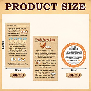 Sintuff 3 Pcs Farm Fresh Eggs for Sale Sign with Stakes 30 Pcs Plastic Egg Cartons for 12 Eggs 30 Fresh Farm Eggs Handling Instructions 30 Farm Fresh Eggs Labels Egg Handling Stickers