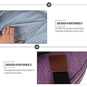 Embroidery Storage Carrying Bag Case: Portable Sewing Hoops Bag Cross Stitch Tools Kits Supplies for Embroidery Project Crochet Hooks Needles Yarns