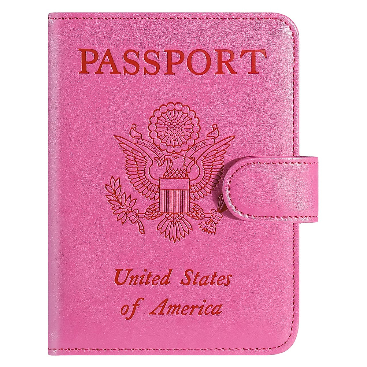 Passport Holder Cover Wallet RFID Blocking Leather Card Case Travel Accessories for Women Men (Pink)