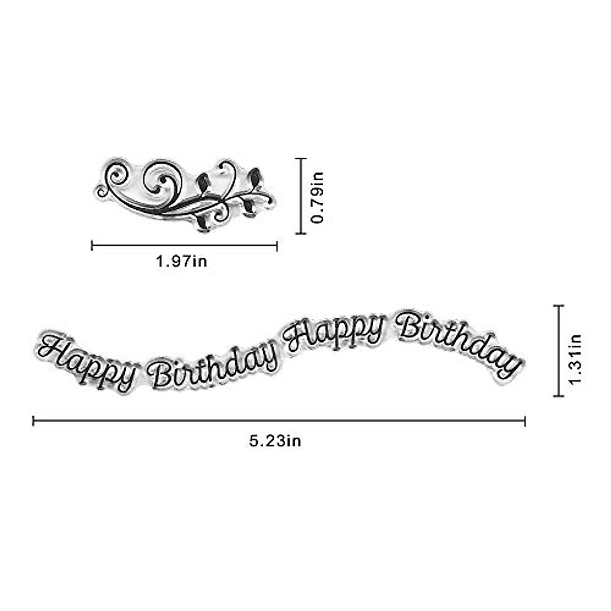 Blessing Greeting Sentences Words Clear Stamps for Card Making Decoration DIY Scrapbooking, Words Ribbon Transparent Rubber Seal Stamps for Photo Card Album Crafting Supplies.