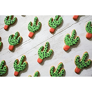 2 Piece Cactus 4.25 inch and Mini Cactus 2 inch Cookie Cutter Set from The Cookie Cutter Shop – Tin Plated Steel Cookie Cutter – Made in the USA