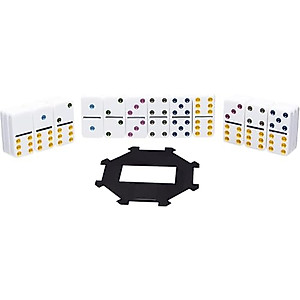 Pressman Double 6 Colored Dominoes, 5"