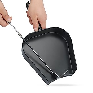 Ash Pan for Big Green Egg, Stainless Steel Ash Tool Kit Ash Tool Poker Rake Set for Big Green Egg Large, for Kamado Joe, for Charcoal Smoker Wood Burning Stove