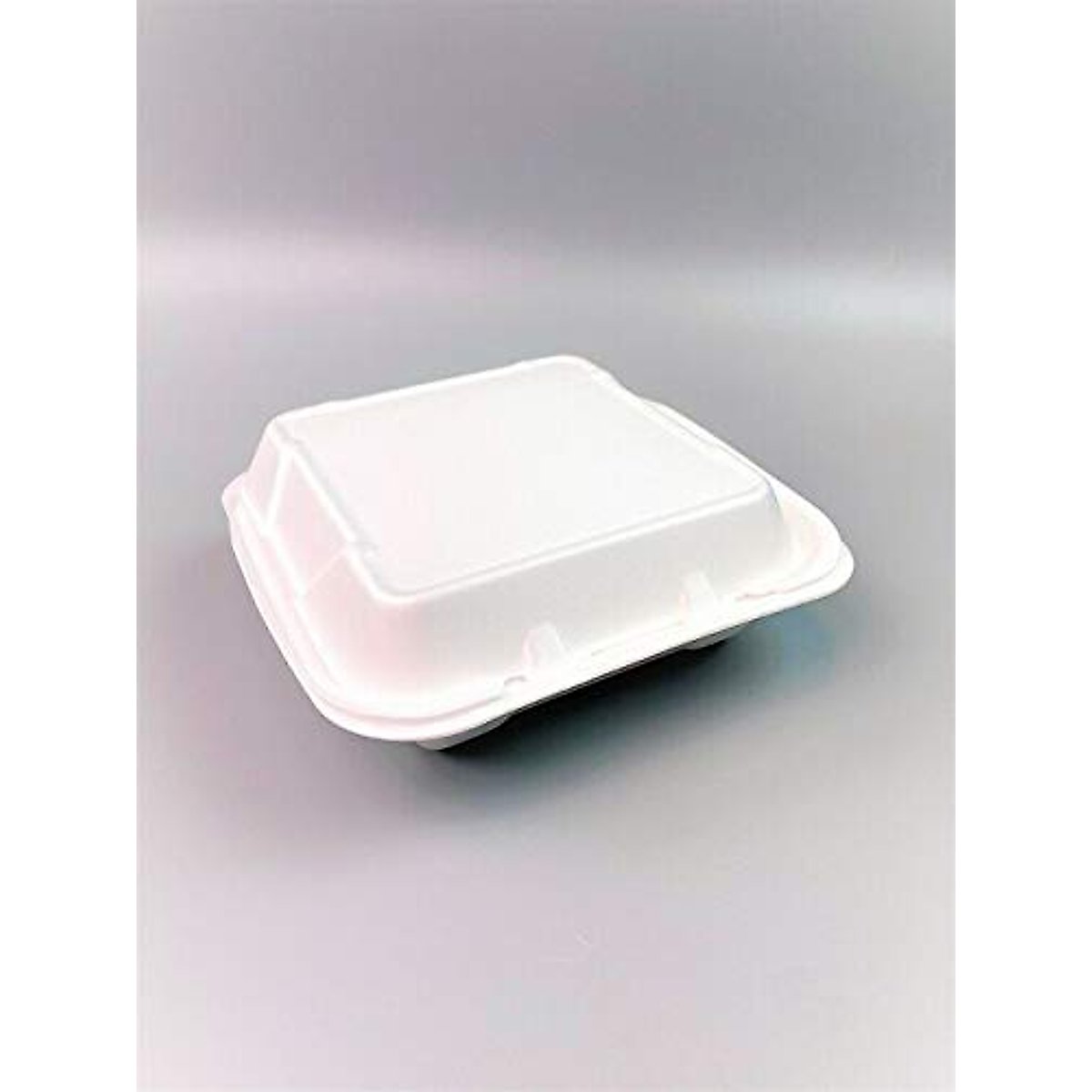 Genpak Quality To Go Snap It 3 Compartment Foam Take Out Medium Food Container Vented White, 8.25" Length x 8" Width x 3" Depth | 200/Case