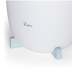 Zadro Large Hot Towel Warmer Bucket Timer Electric Towel Warmer for Bathroom Auto-Shut Off Heated Towel Warmer Spa (Large | 20L | 12" Dia. x 21" Tall, White/Blue)