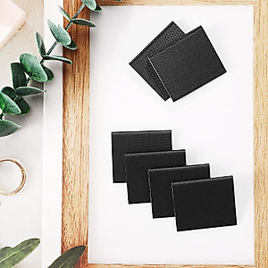 6 Pieces Self-Adhesive Door Corner Seals, Weather Stripping Draft Stopper, Door Frame Seal Corner Foam for Weather Protection, for Lsolation of Noise (Black)