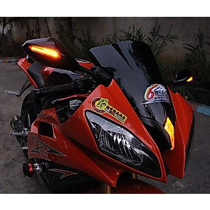 Motorcycle Led Turn Signal Side Mirrors For Yamaha YZF600 YZF R6 FZR600 Honda CBR600