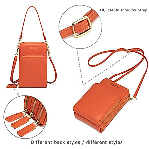 myfriday Small Crossbody Cell Phone Bag for Women, Mini Over Shoulder Handbag Purse with Credit Card Slots