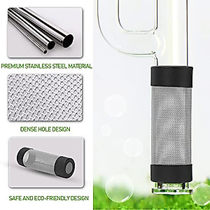 SHYEKYO Stainless Steel Aquarium Filter Intake Cover, Fish Shrimp Protect Cover Filter Guard Safe Inlet Inflow Protect Basket Mesh Media for Aquarium and Fish Tank Use (18mm Inner Diameter)