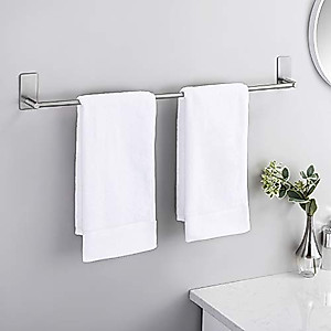 KES Adhesive Towel Bar 30-Inch Bathroom No Drill Towel Holder Sticky on Towel Rack Easy Install SUS304 Stainless Steel Rustproof Brushed Finish, A7000S75B-2