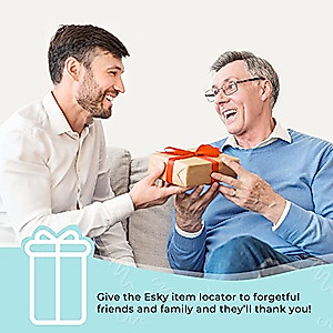 Key Finder, Esky 100dB Wireless Rechargeable RF Remote Finder with 197ft Working Range, 1 Transmitter and 5 Receivers Key Locator for Finding TV Remote, Keys, Pet, Ideal for Elder and Forgetful People