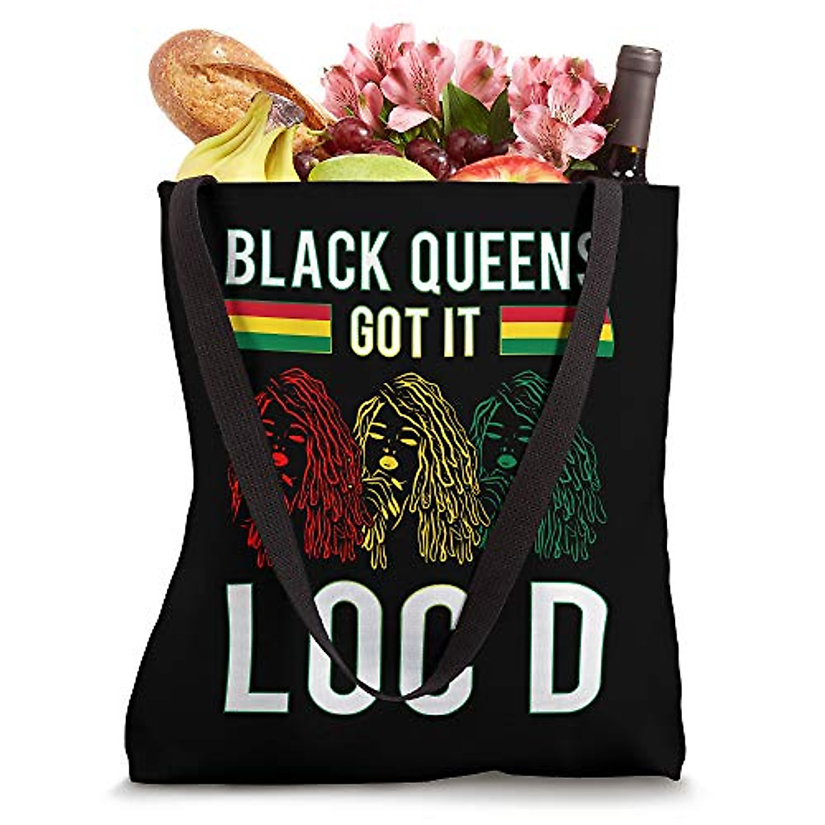 Black Queens Got It Loc'd Hair Afro Lover Melanin Dreadlock Tote Bag