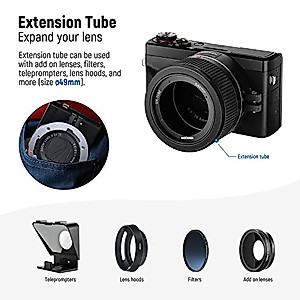 NEEWER Wide Angle Lens Compatible with Canon G7X Mark III Camera, 2 in 1 18mm HD Wide Angle & 10x Macro Additional Lens with Extension Tube, Bayonet Mount Lens Adapter, Cleaning Cloth