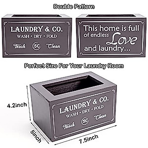 Dryer Sheet Holder for Laundry Room Decor, Dryer Sheets Dispenser Fabric Softener Dispensing Container 2 Side