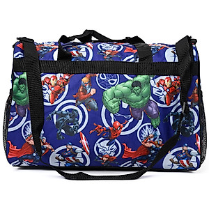 Marvel Duffel Travel Bag Spider-man Thor Hulk Iron Man All Over Print (Avengers)
