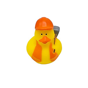Cool Rubber Ducks (2") Standard Size. (12 Pack) Cute Duck Bath Tub Pool Toys. (Construction Rubber Ducks)