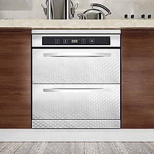 Kitchen Oil-Proof Waterproof Stickers ,3D Cube Texture Aluminum Foil Kitchen Stove Cabinet Contact Paper Counter top Cover Paper Self Adhesive Large Drawer Pad Oil