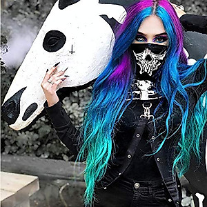 JUMISEE Women Goth Skeleton Hoodie Crop Top Iron Chain Long Sleeve Hooded Pullover Sweatshirt for Halloween Rave Festival Black