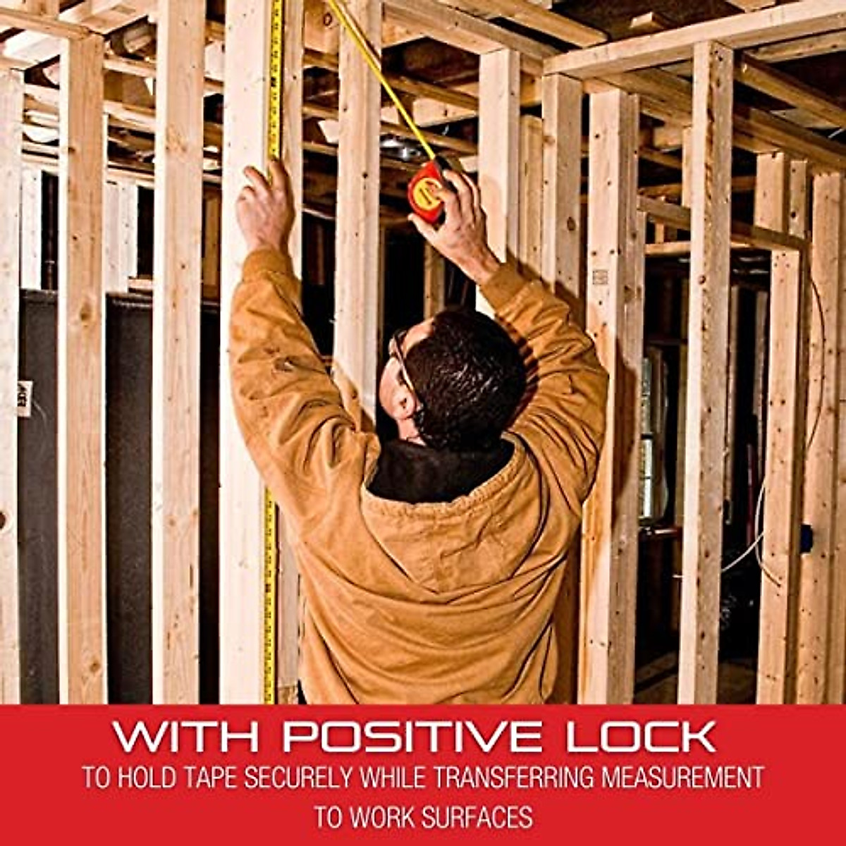 Starrett Exact Retractable Metric Pocket Tape Measure with Nylon Coating, Self Adjusting End Hook, and Steel Belt Clip - 3/4" Width x 5m Length - KTX34-5M-N