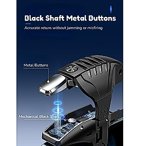 Phone Cooler Fan and Game Controller Triggers, Cellphone Radiators and Game Controller, Phone Cooler with Game Controller Triggers, Supports One Key Switching of Four Gear Modes