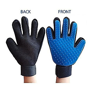 Pet grooming glove gentle deshedding brush (One size)
