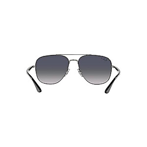 Ray-Ban RB3683 Square Sunglasses, Gunmetal/Blue Gradient Polarized, 59 mm