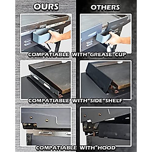 Wind Guards for Blackstone 36 Inch Griddle, Blackstone Griddle Accessories, Stainless Steel Magnetic Wind Screen, Compatible with Rear Grease Cup, Hood and Side Shelf, Gas Saving